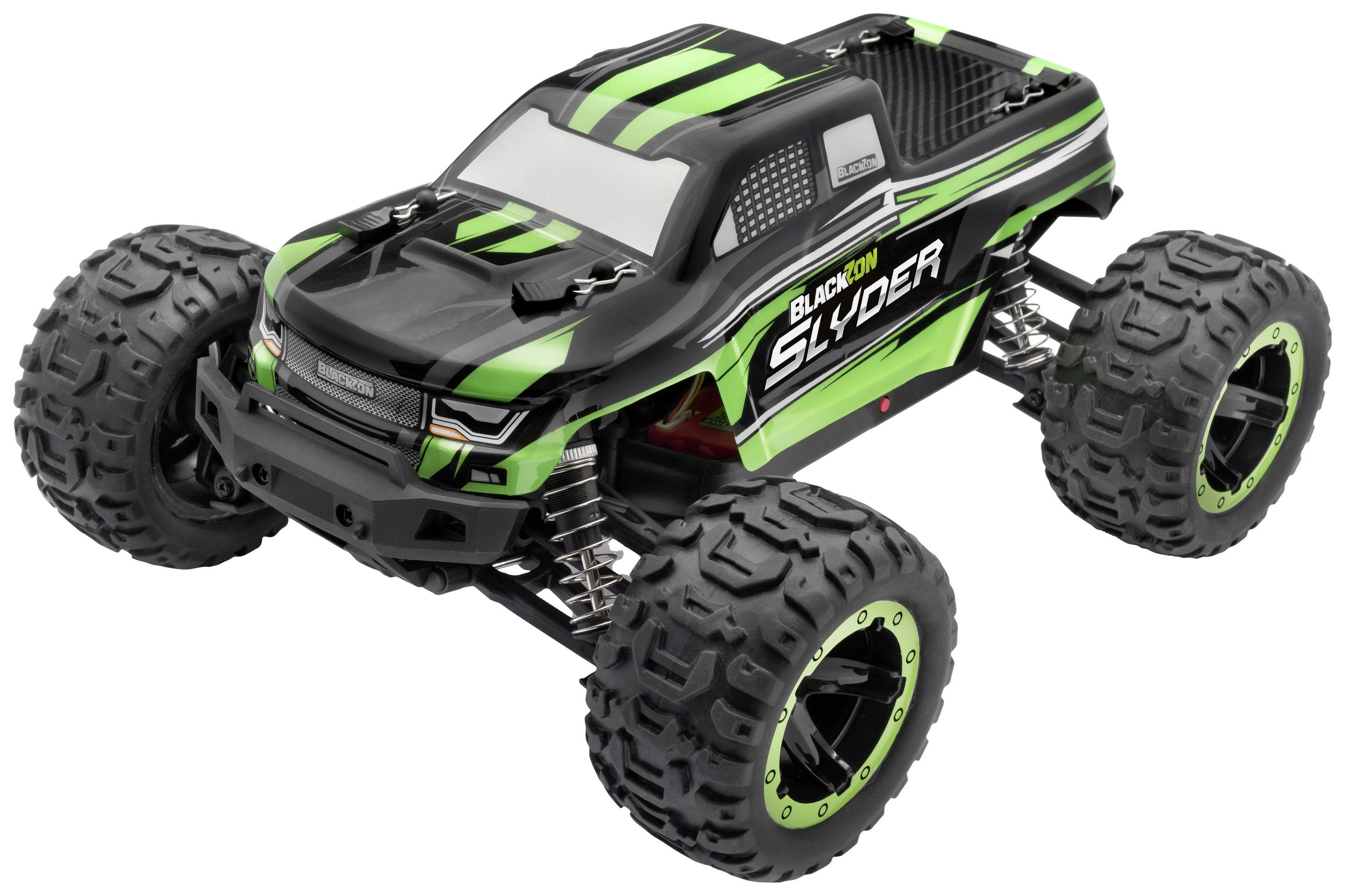 Blackzon Slyder MT 1/16 Groen Brushed 1:16 RC auto Elektro Monstertruck ...