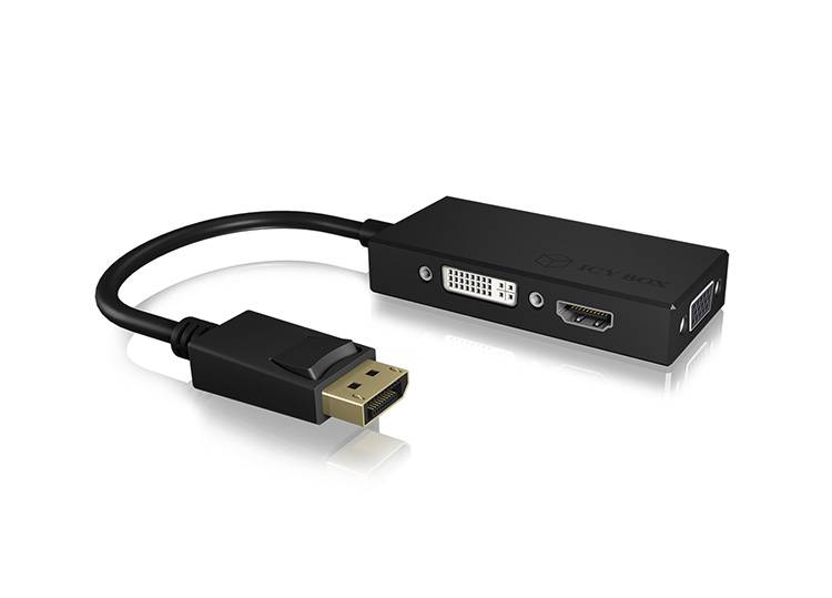 ICY BOX DisplayPort Adapter [1x DisplayPort stekker - 1x DVI, VGA-bus ...