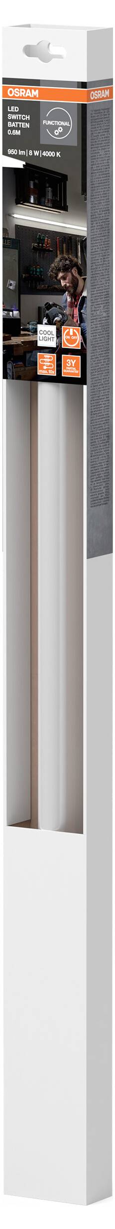 OSRAM HOMELIGHTING LED Switch Batten 600 mm 8 W 4000 K LED ...