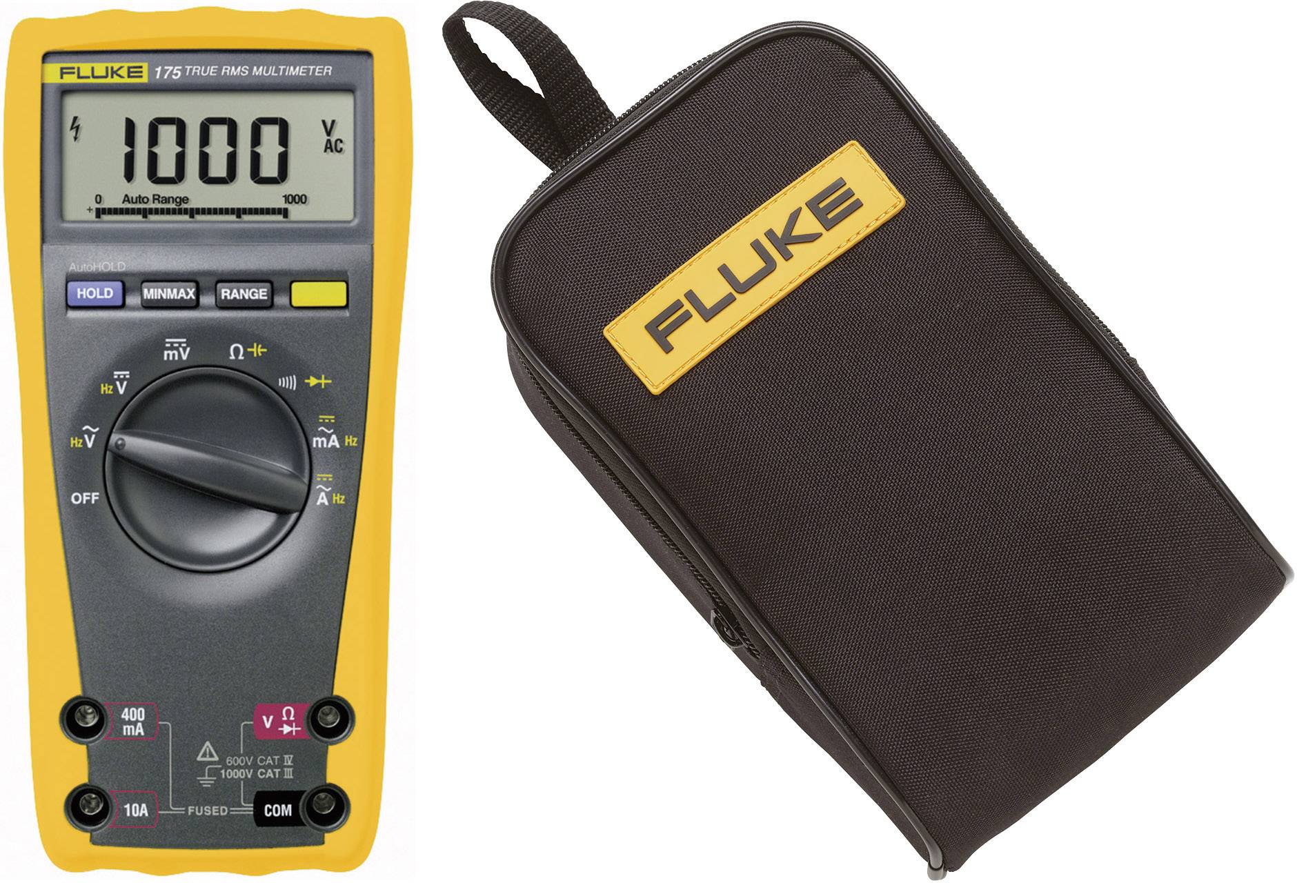 Fluke 175 EGFID - C25 Multimeter Digitaal CAT III 1000 V, CAT IV 600 V ...