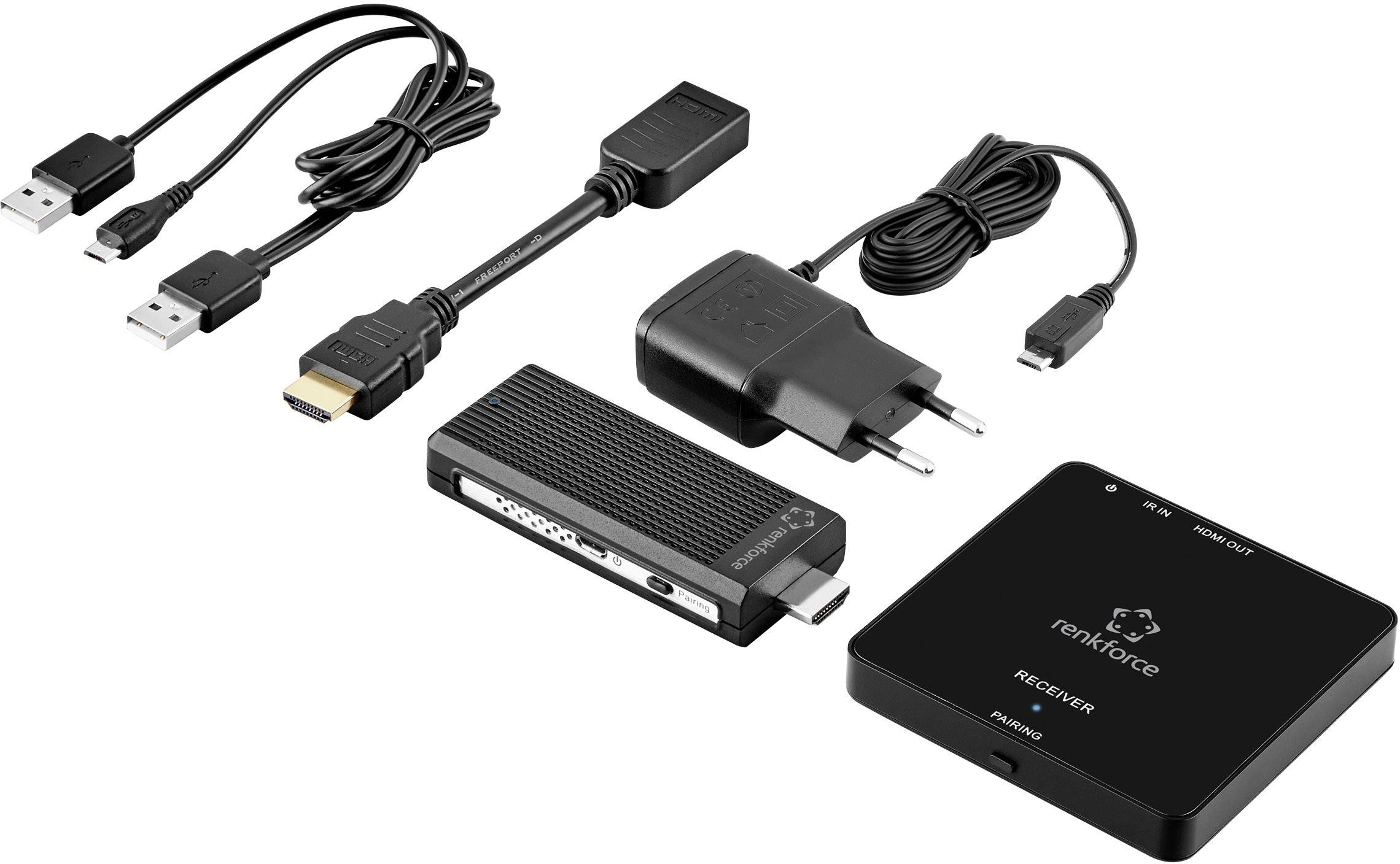 Renkforce RF-HDFS-01 Draadloze HDMI-set 30 m 5 GHz 1920 x 1080 Pixel ...