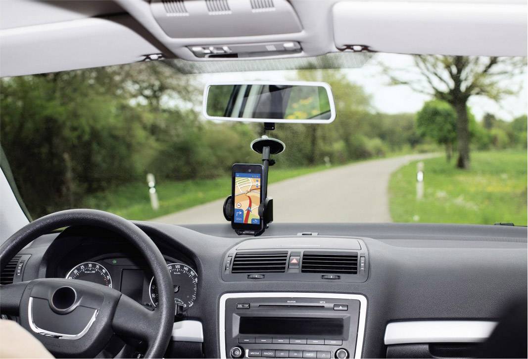 Hama 178291 Telefoonhouder voor in de auto 360° draaibaar 40 - 110 mm ...