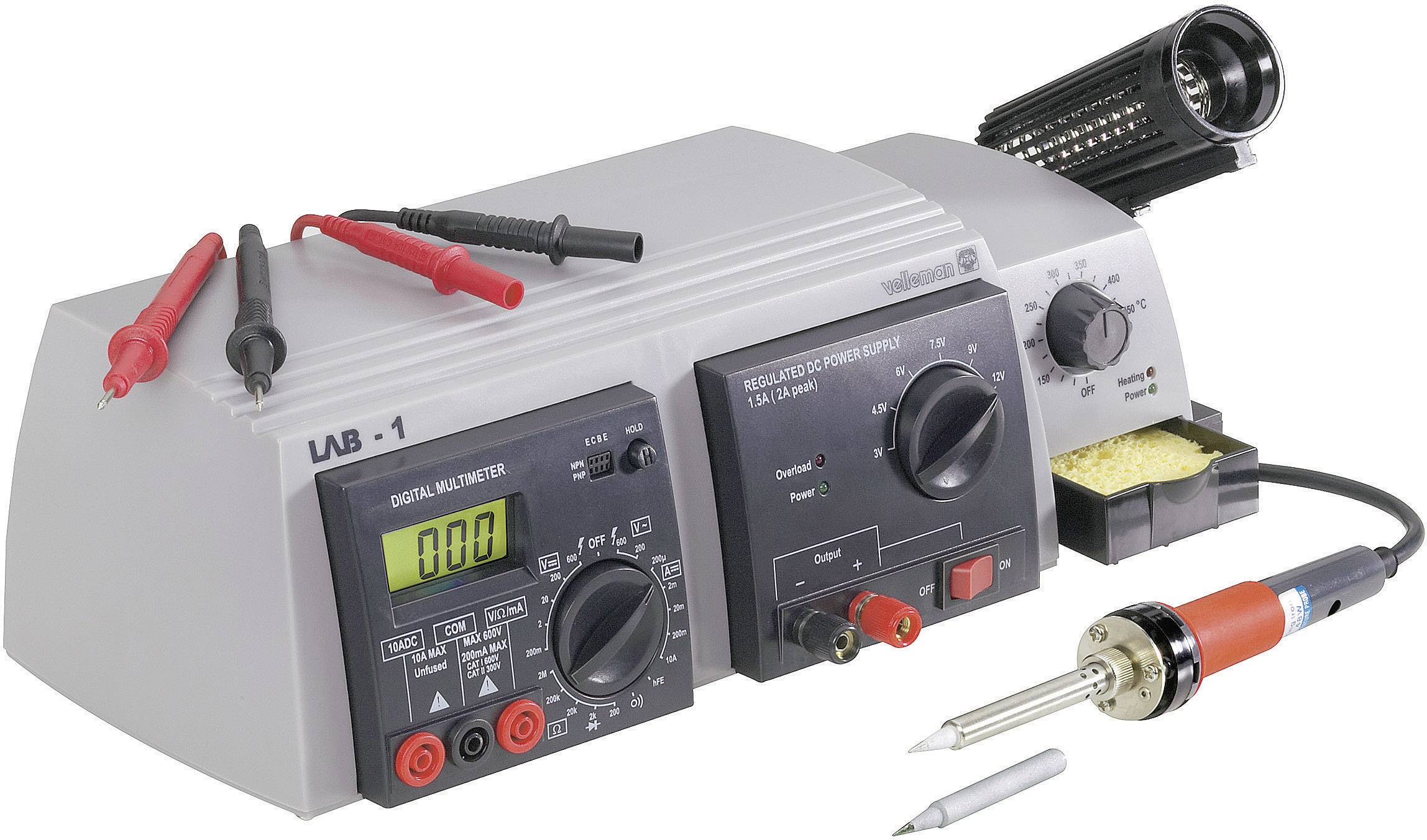 Velleman LAB-1 Multifunctioneel soldeerstation Digitaal 48 W +150 tot ...