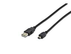 Digitus USB-kabel USB 2.0 USB-A stekker, USB-mini-B stekker 3.00 m ...