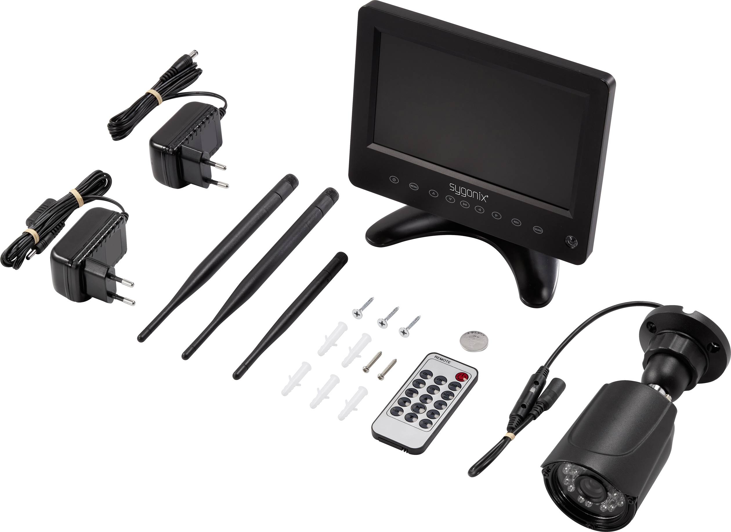 Zestaw monitorujący Sygonix SY-4548736 4-kanałowy 1280 x 720 px ...