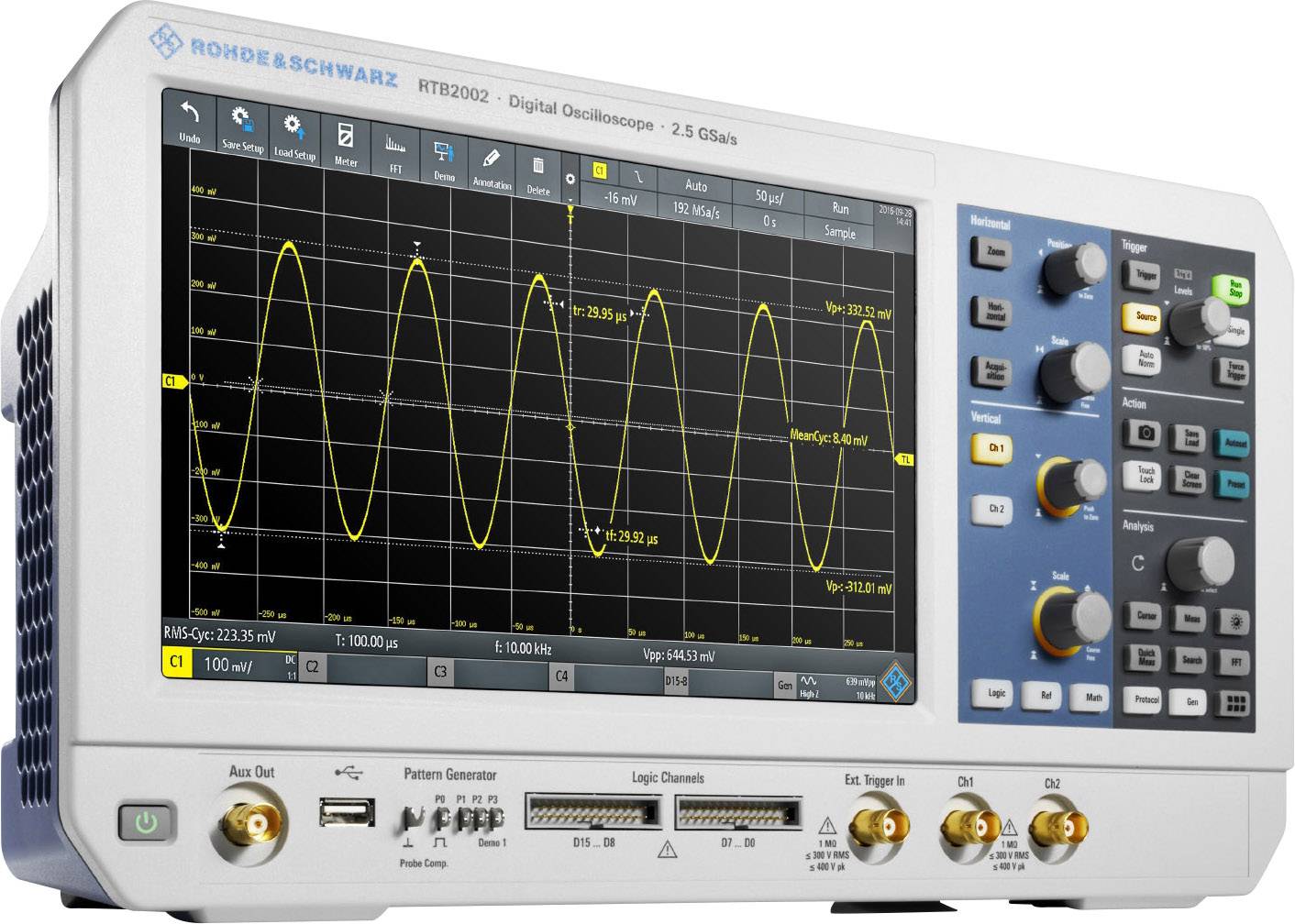 Oscyloskop cyfrowy Rohde & Schwarz RTB2K-72M, 70 MHz, 18-kanałowy, 1.25 ...