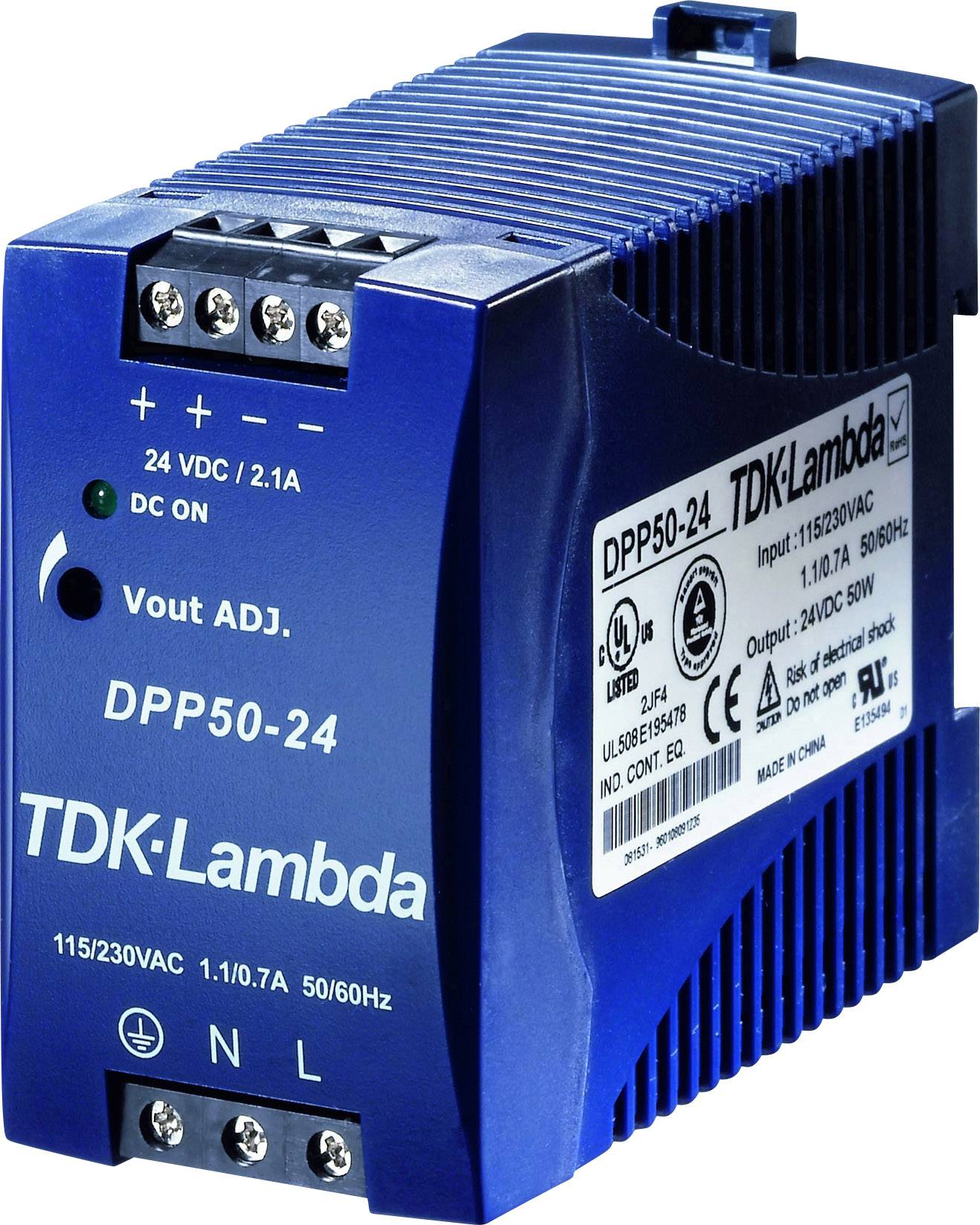 Zasilacz na szynę DIN TDK-Lambda DPP50-24, 24 V/DC, 2.1 A, 50 W ...