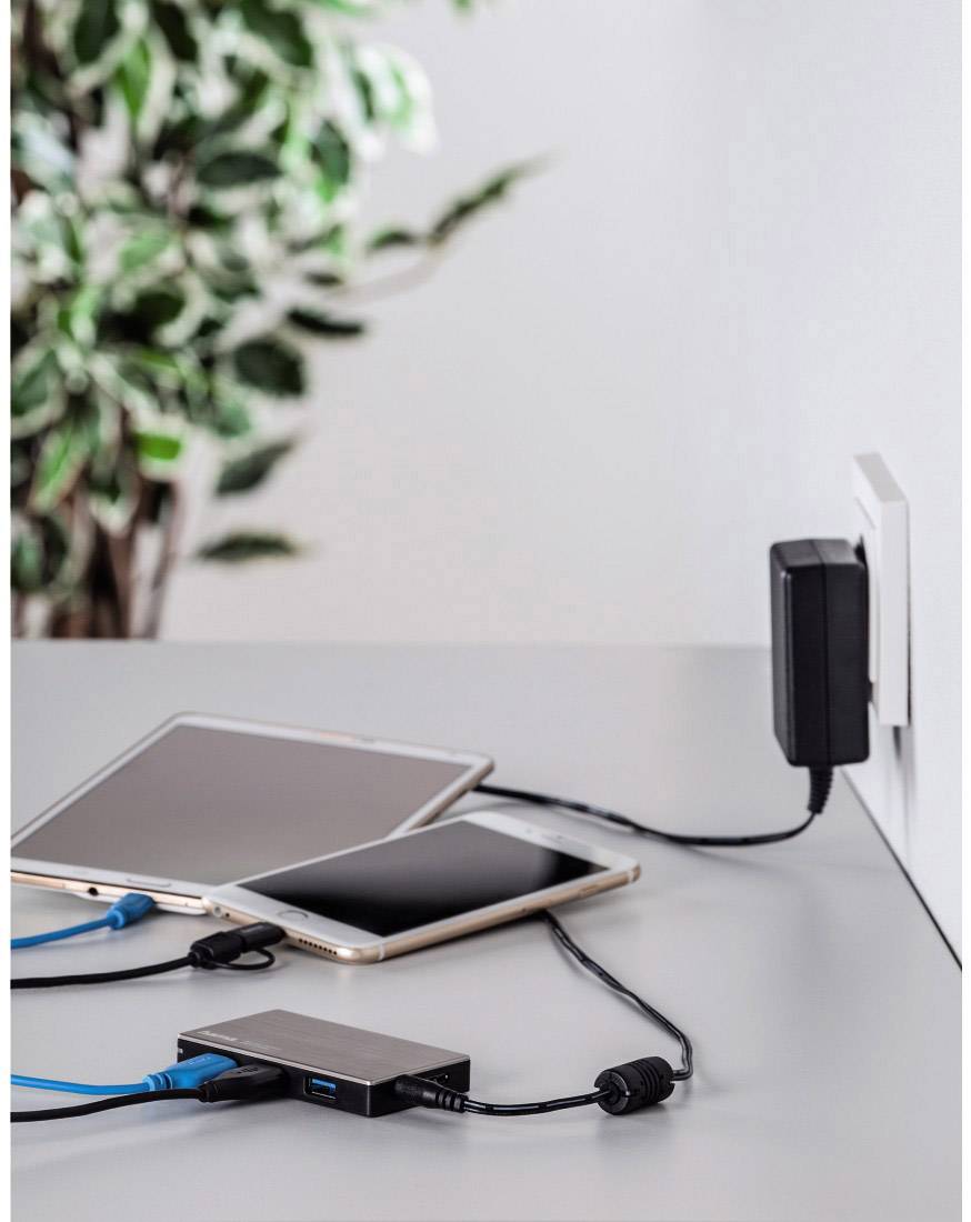 Hama 4 vrata USB 3.2 Gen 1 vozlišče (USB 3.0) srebrna - MegaShop ...