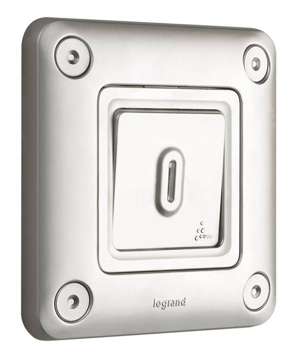 Legrand tipka Soliroc siva 077844