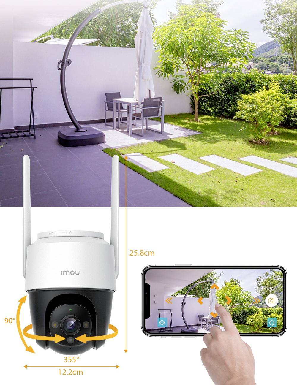 IMOU Cruiser 4MP IPC-S42FP-0360B-imou WLAN ip nadzorna kamera ...