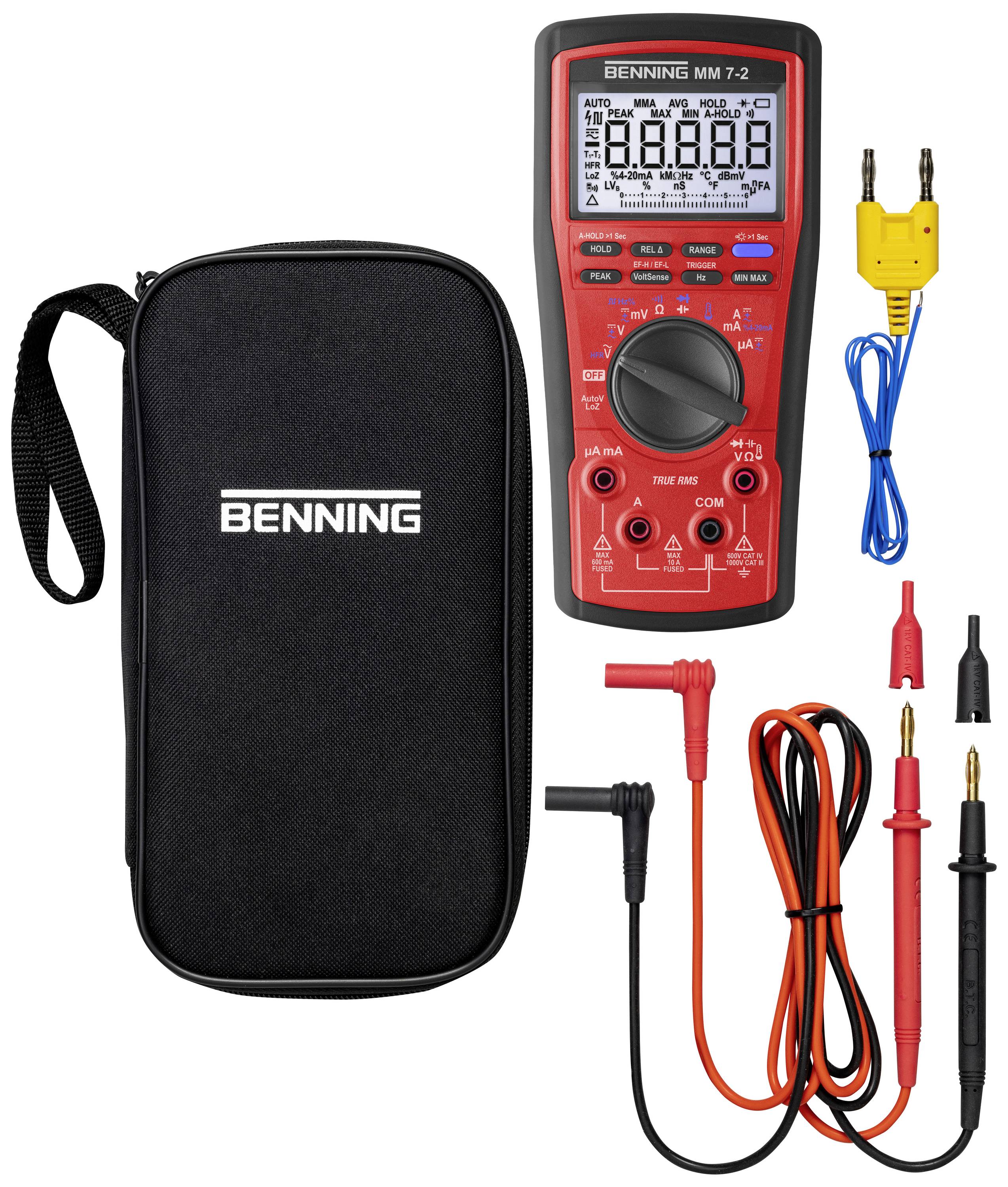 Benning MM 7-2 ročni multimeter digitalni CAT III 1000 V, CAT IV 600 V ...
