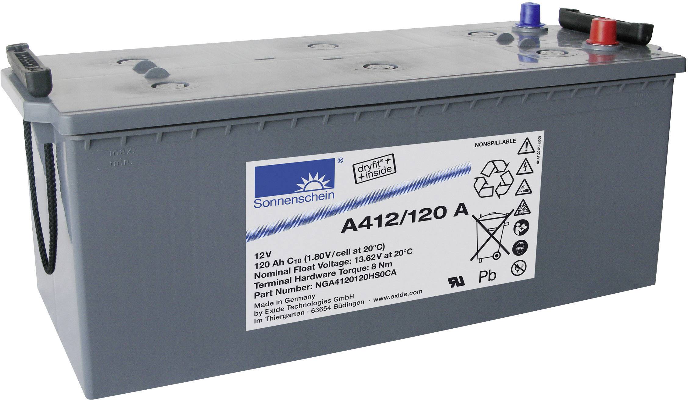GNB Sonnenschein A412/120 A NGA4120120HS0CA svinčeni akumulator 12 V 120 Ah svinčevo-gelni (Š x ...