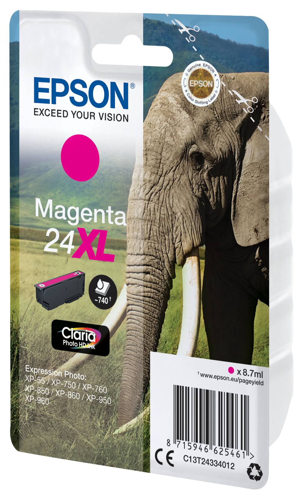 Epson črnilo T2433, 24XL original magenta C13T24334012