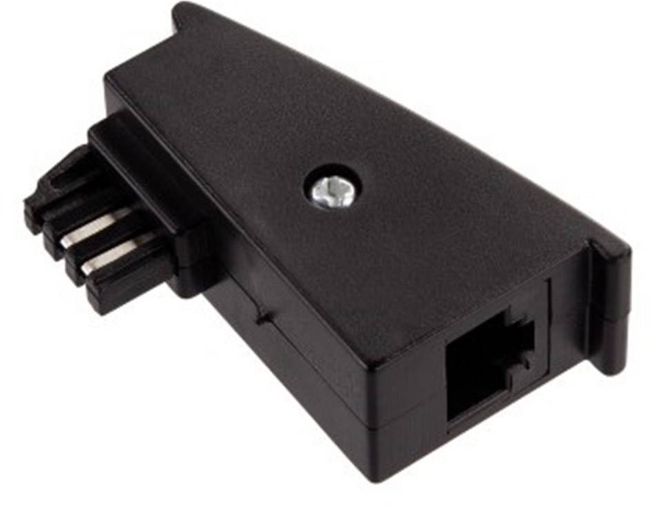 Telefonski, (analogni) adapter [1x TAE-F vtič - 1x RJ45 jack 8p2c] črn ...
