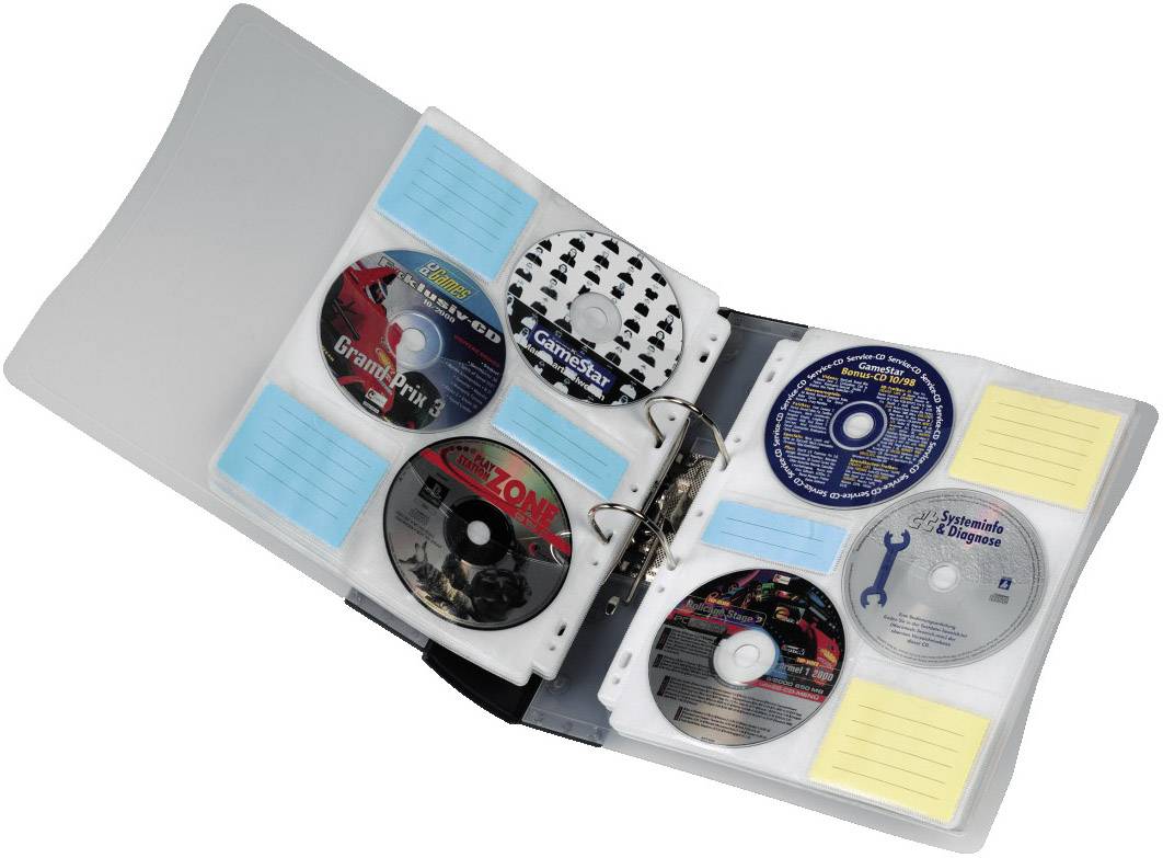 Hama CD/DVD mapa, transparentna, grafit, 120 CDs/DVDs - MegaShop ...
