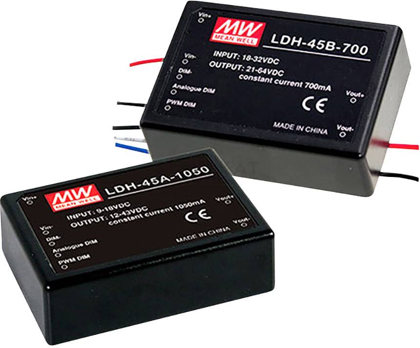 Mean Well LDH-45A-500WDA LED driver Konstantström 43 W 500 mA 24 - 86 V ...