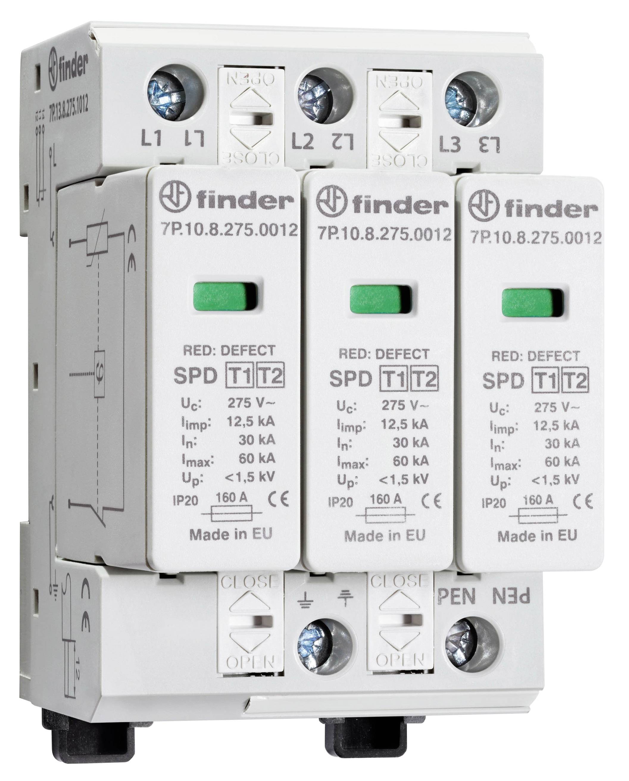Finder 7P.13.8.275.1012 7P.13.8.275.1012 Överspänningsskydd-avledare ...