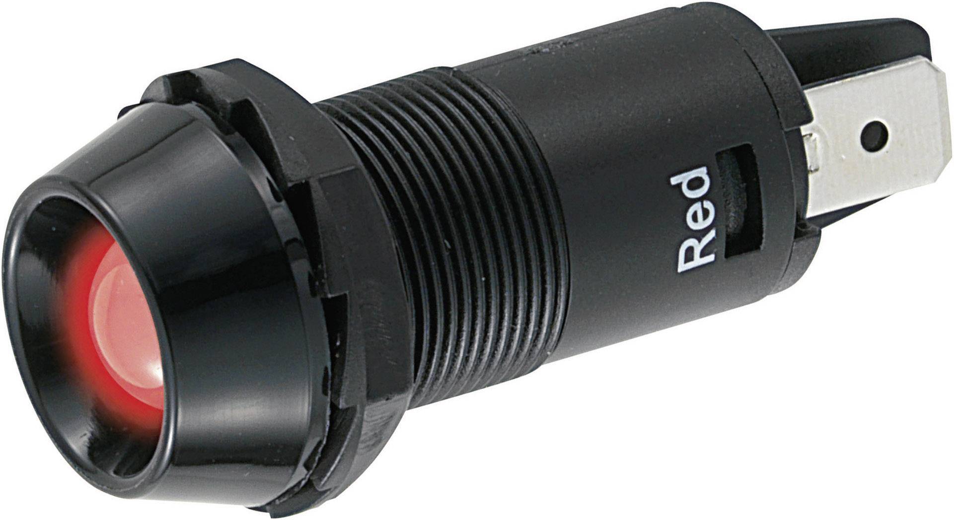 TRU COMPONENTS TC-R9-106L1-01, RED LED-signallampa Röd 12 V/DC TC-R9 ...