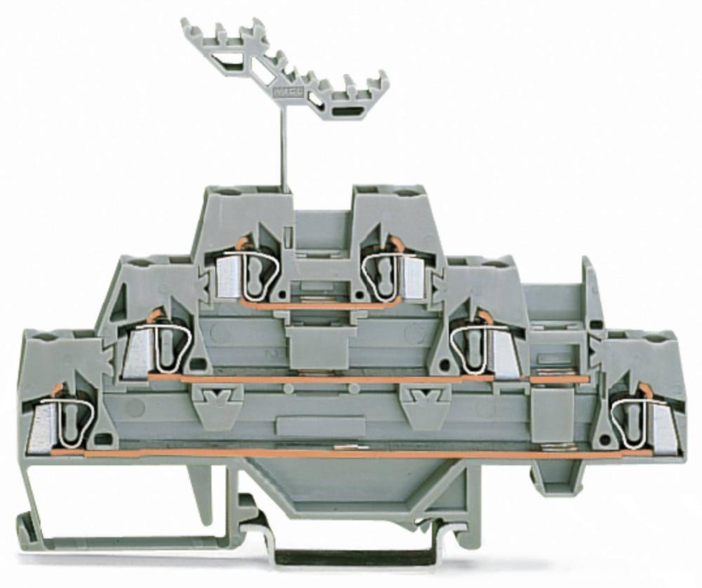WAGO 280-549 Terminal med trippel genomföring 5 mm Fjäder Beläggning: L ...
