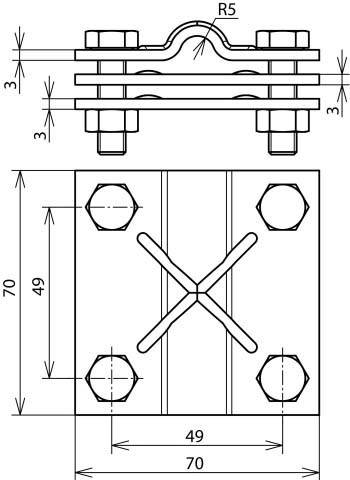 DEHN 321045 KS 8.10 FL40 STTZN Tvärstycke | Conrad Electronic
